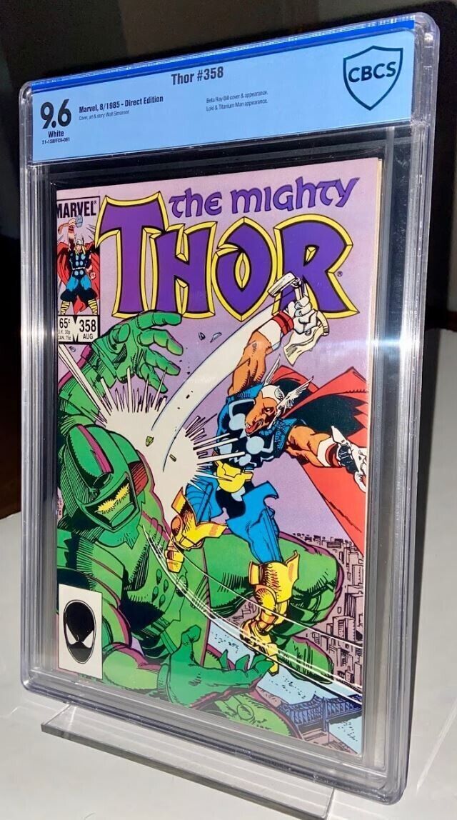 Thor #358 - Key Comic and Death of Megatak! - CBCS 9.6 - Brand New Slab ...