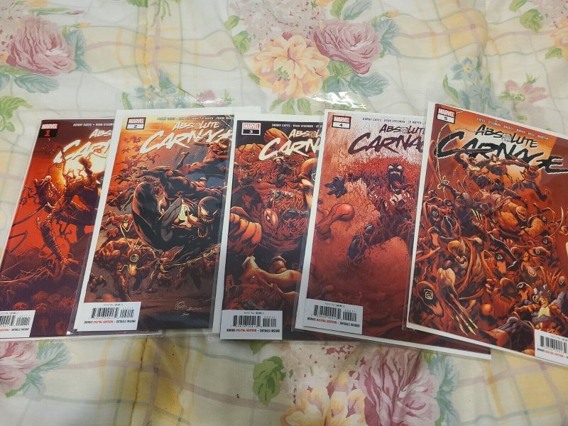 Absolute Carnage #1 - 5 Marvel NM/M High Grade Donny Cates Venom Spider ...