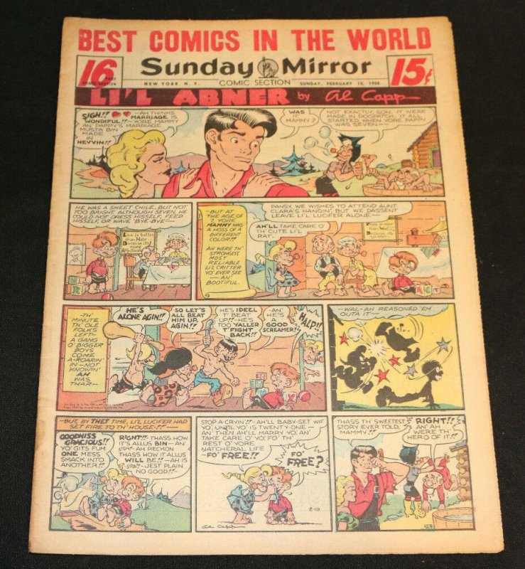 1952 Sunday Mirror Weekly Comic Section February 10th (FN+) Superman ...