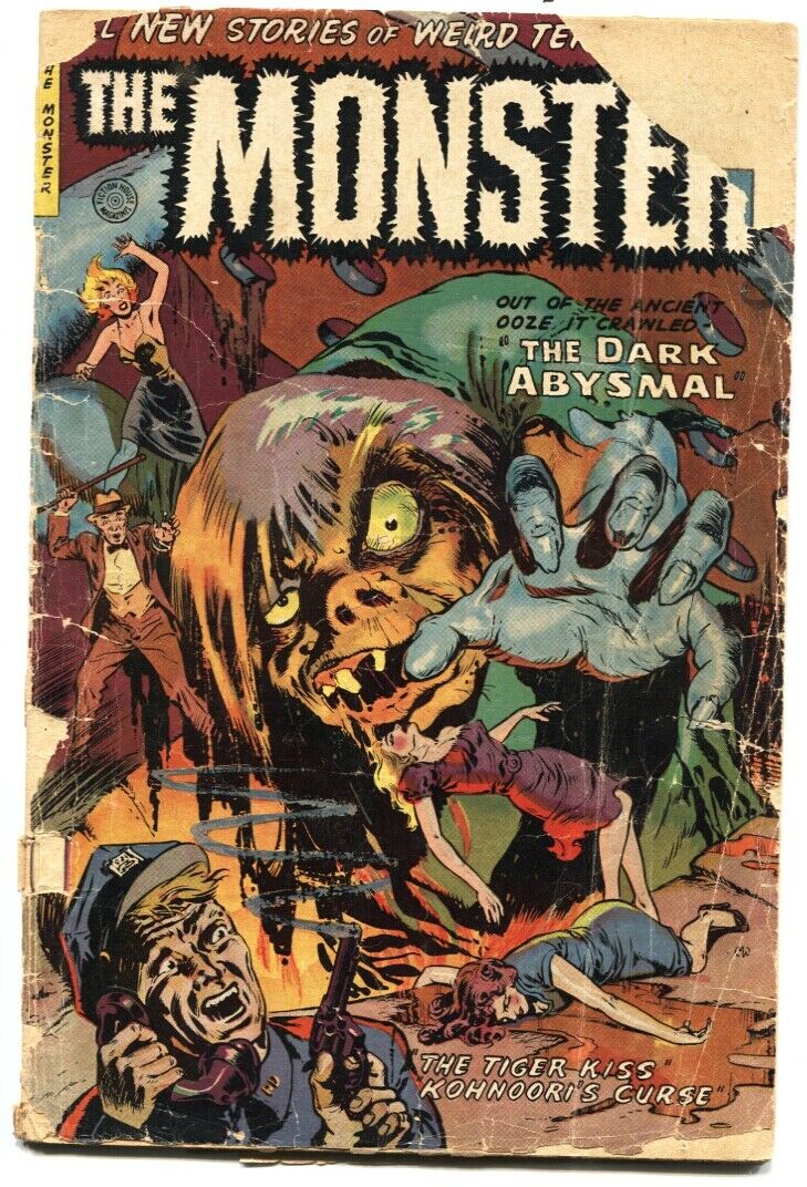 Monster #2 1953-Fiction House-Violent Pre-Code Horror-Maurice Whitman ...