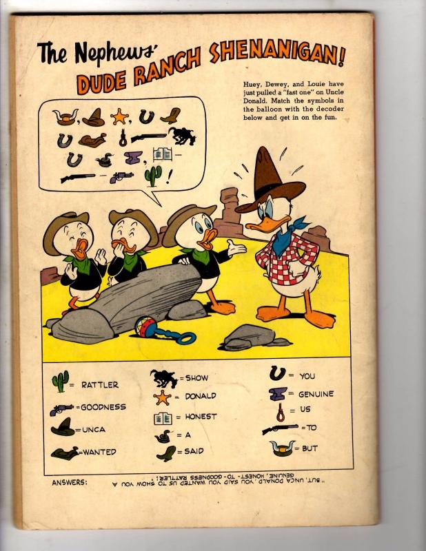 Dell Giant # 52 FN Comic Book Dude Ranch Mickey Mouse 1961 Uncle Donald ...