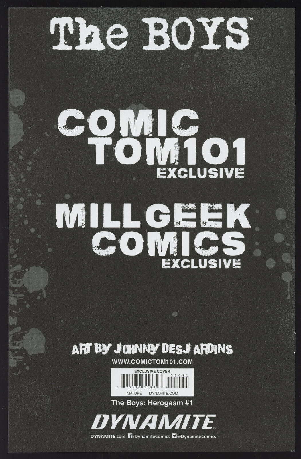 The Boys Herogasm #1 Desjardins Comictom101 Exclusive Print RUN 1300 ...