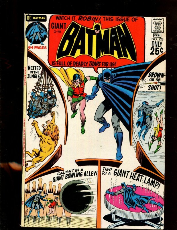 Giant Batman #228 (6.0) Featuring Deadly Trap*Two Holes on Front Cover ...