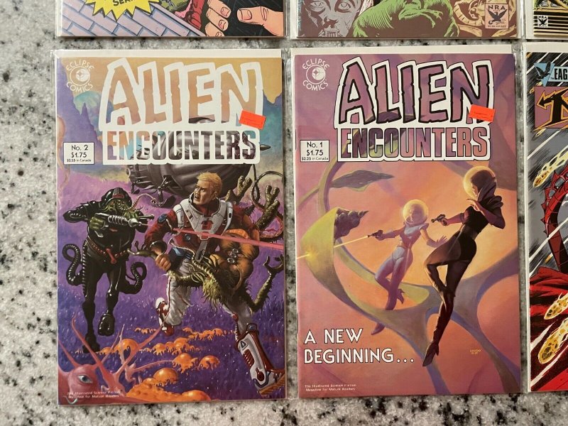 6 Comic Books Nemesis 1 Alien Encounters 1 2 Aztec Ace 1 2 Champions 1 ...