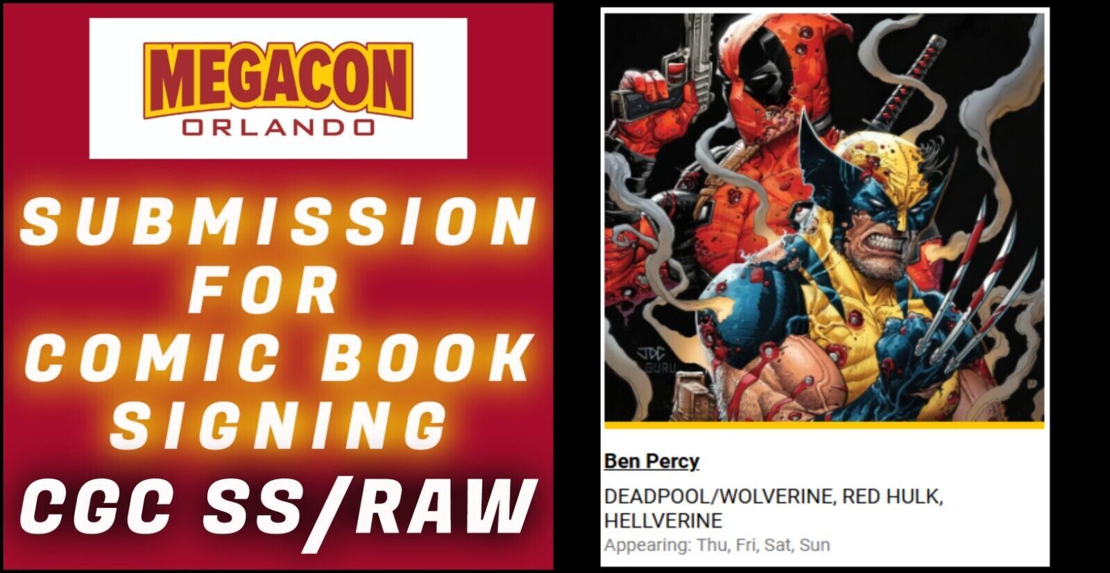 Submission & Service for BEN Percy Signing Event at Megacon 2025 CGC SS ...