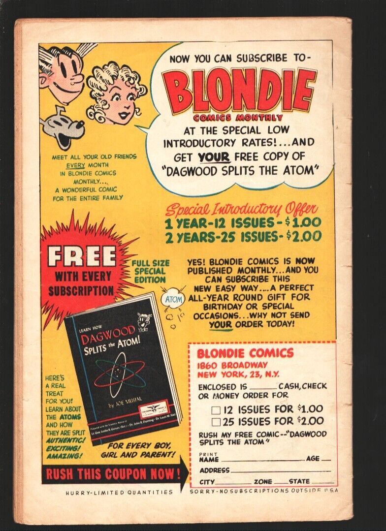 Blondie #21 1950-Harvey-Chic Young's famous comic-Dagwood appears-VG ...