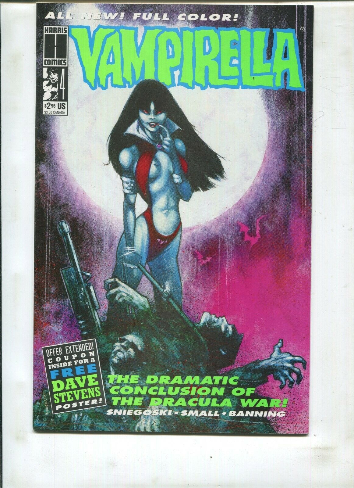 ALL New! Full Color! Vampirella #4 Dave Stevens Poster! (9.2) 1993! | Comic Books - Modern Age ...