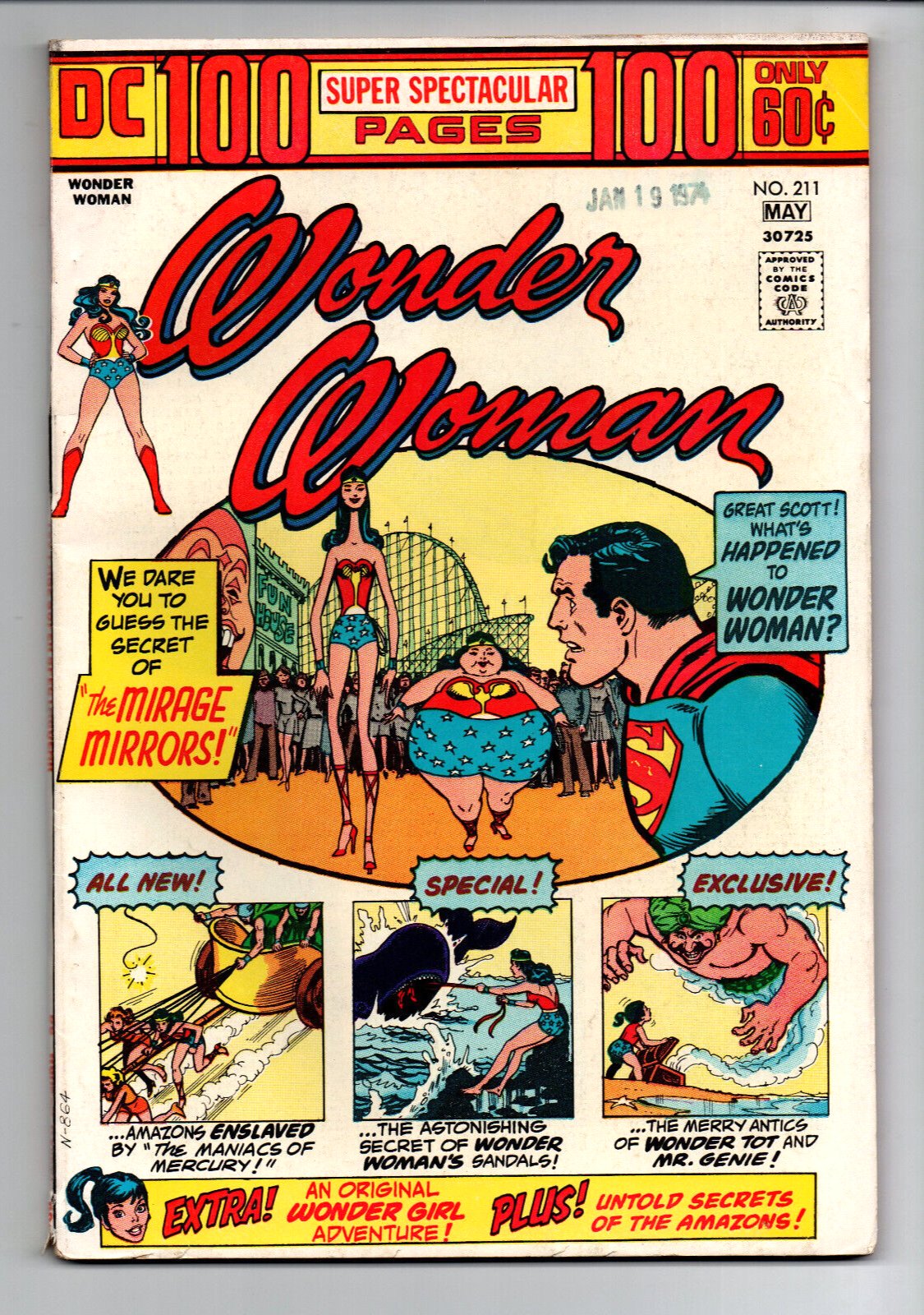 Wonder Woman #211 - 100 Page Super Spectacular - Superman - 1974 - FN ...