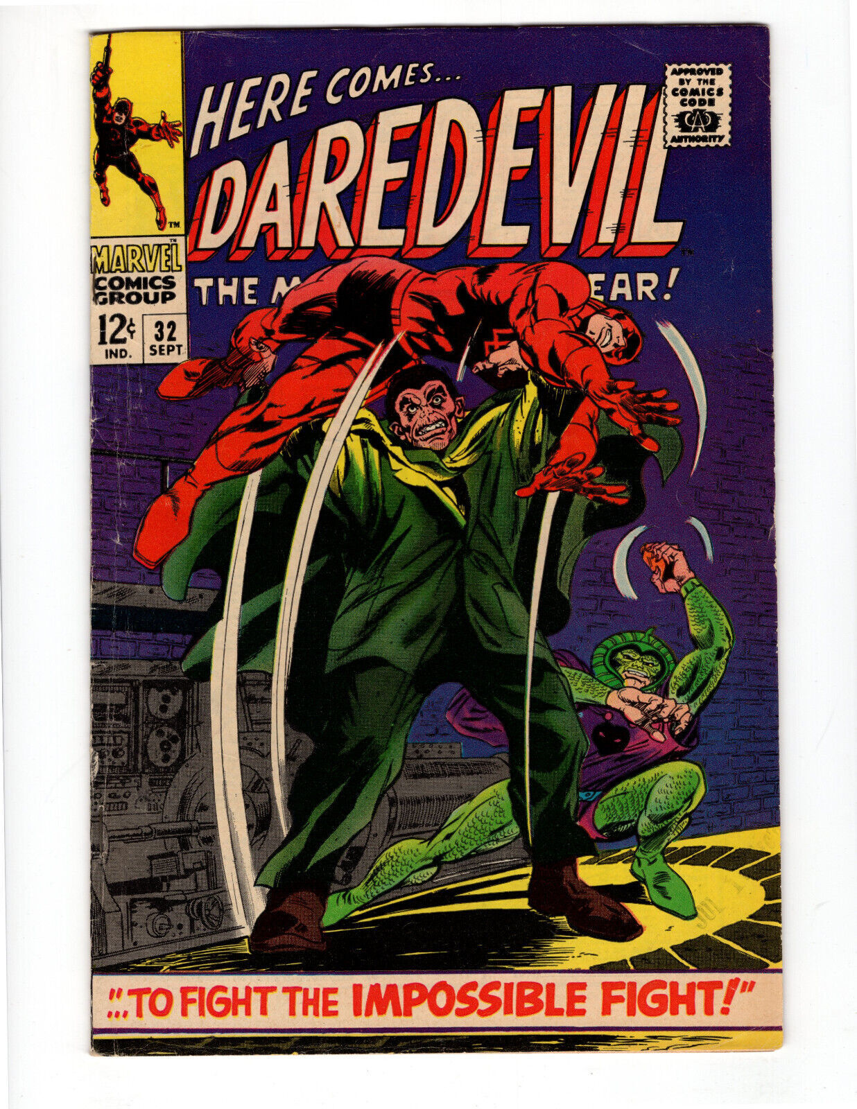 Daredevil #32 (Marvel Comics 1967) - Stan Lee! Gene Colan art! Mr. Hyde ...