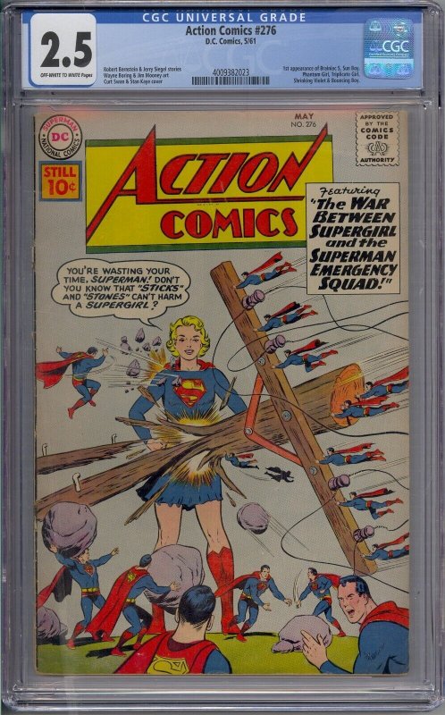 Action Comics #276 CGC 2.5 1st Brainiac 5 SUN BOY Phantom Girl | Comic Books - Silver Age, DC ...