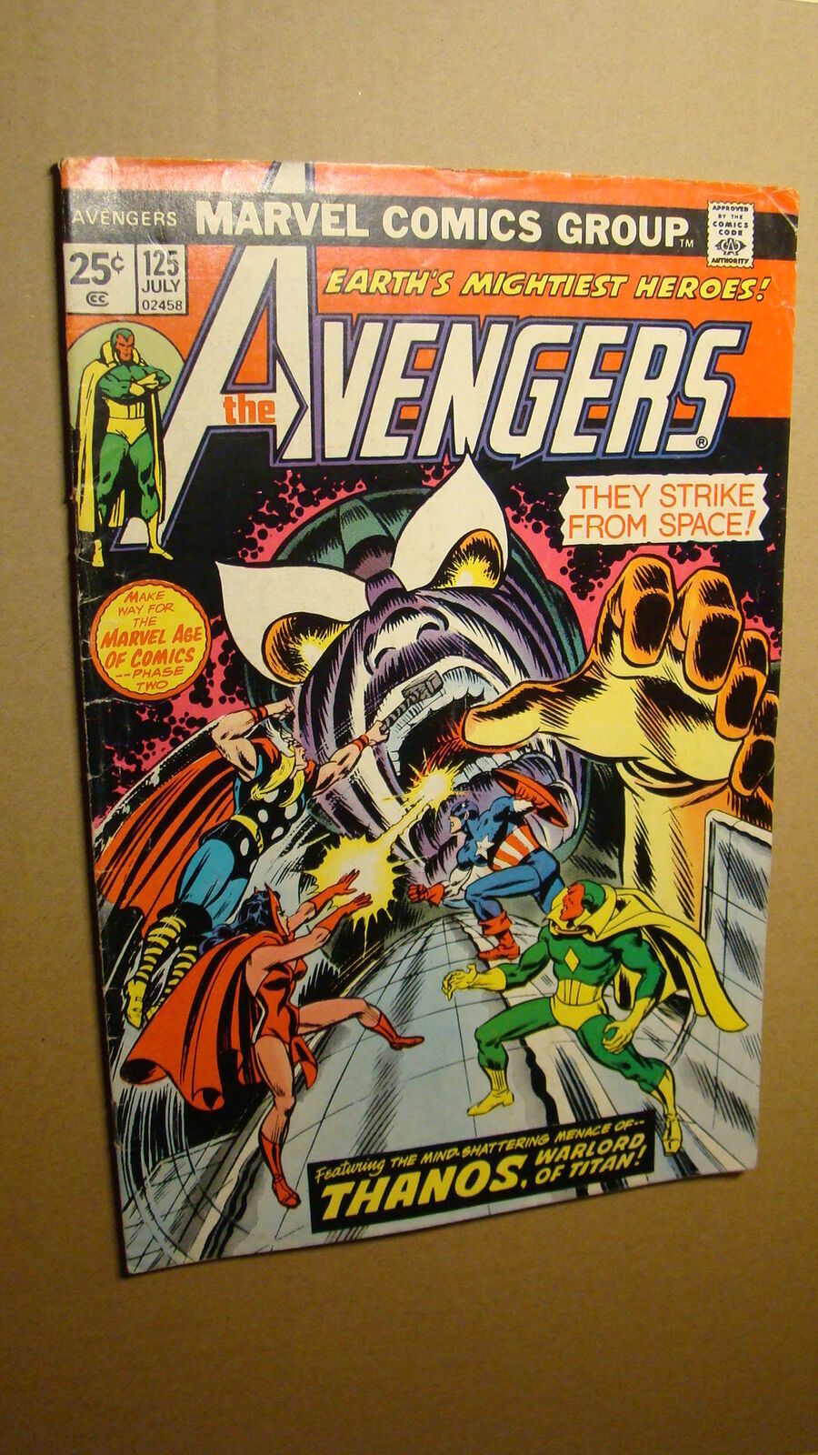 Avengers 125 *Solid Copy* VS Thanos Early Appearance MVS Intact Marvel ...
