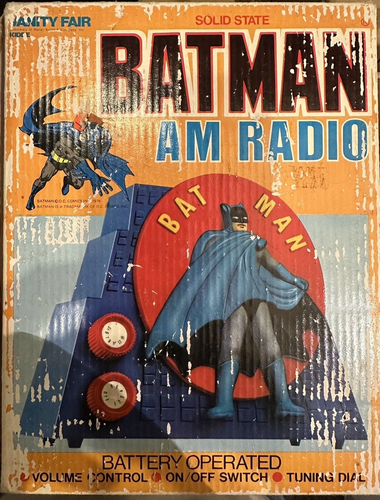Vintage 1978 BATMAN Vanity Fair AM Radio w/box and insert! | Comic ...