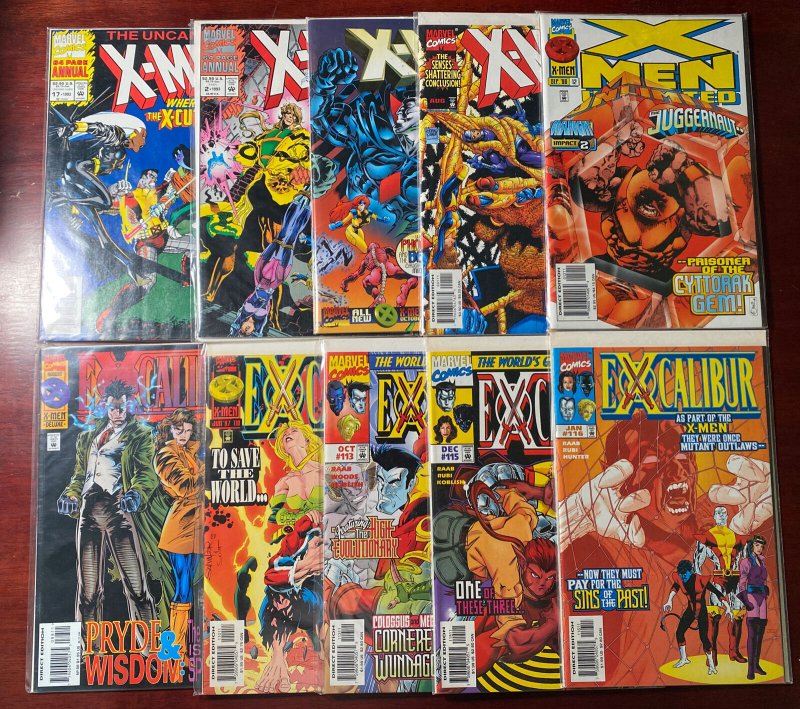Excalibur Uncanny X-men Unlimited Marvel Comics Lot Adam Kubert MCU ...