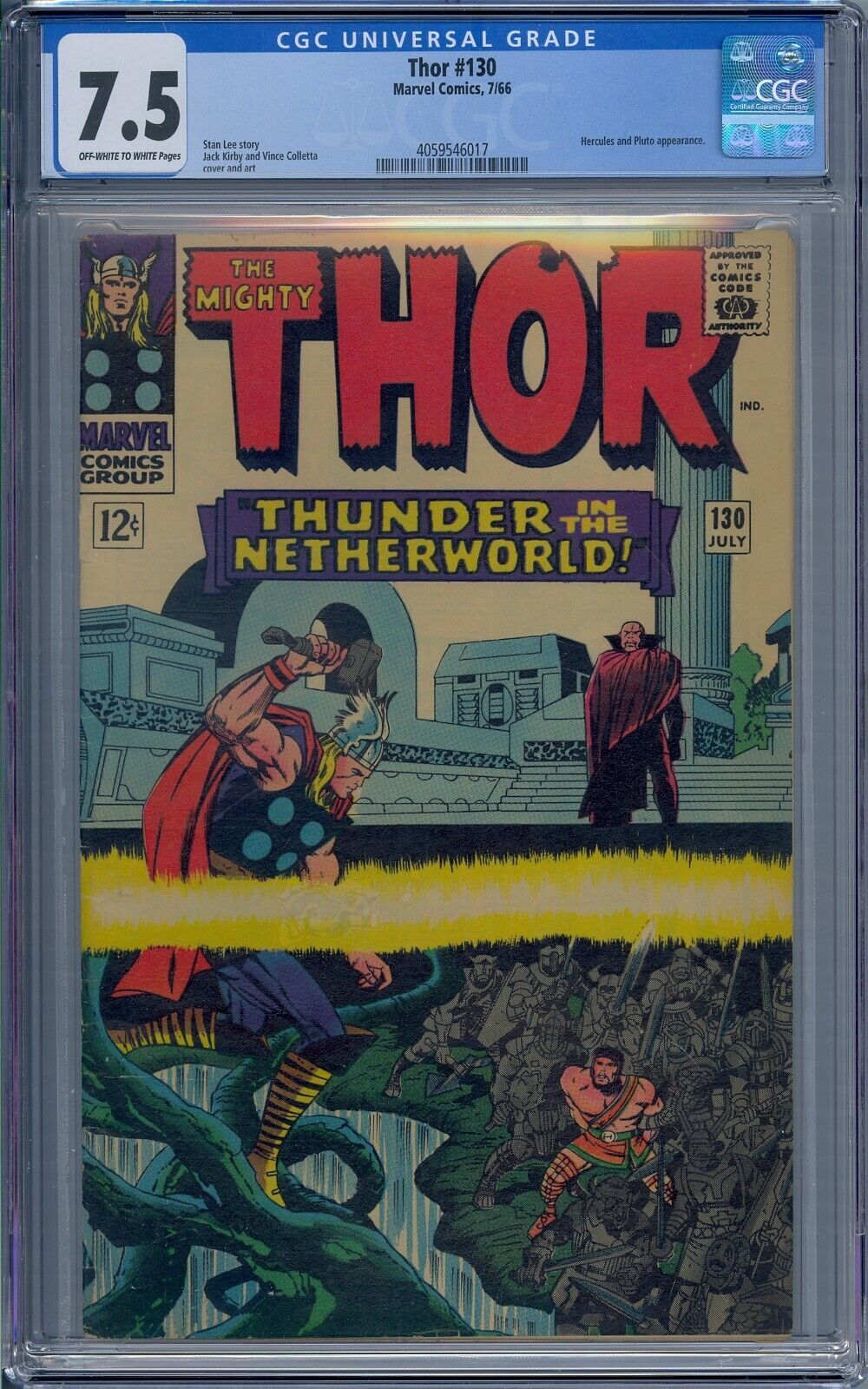 Thor #130 CGC 7.5 Hercules Pluto Jack Kirby | Comic Books - Silver Age ...