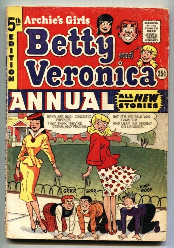 ARCHIE'S GIRLS BETTY AND VERONICA ANNUAL-#7-Archie walked on leash like ...