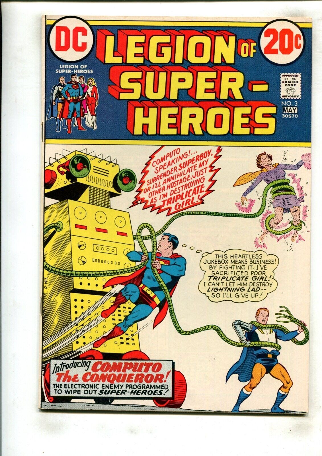 Legion of Super Heroes #3 (8.0) Computo the Conqueror!! 1973 | Comic ...