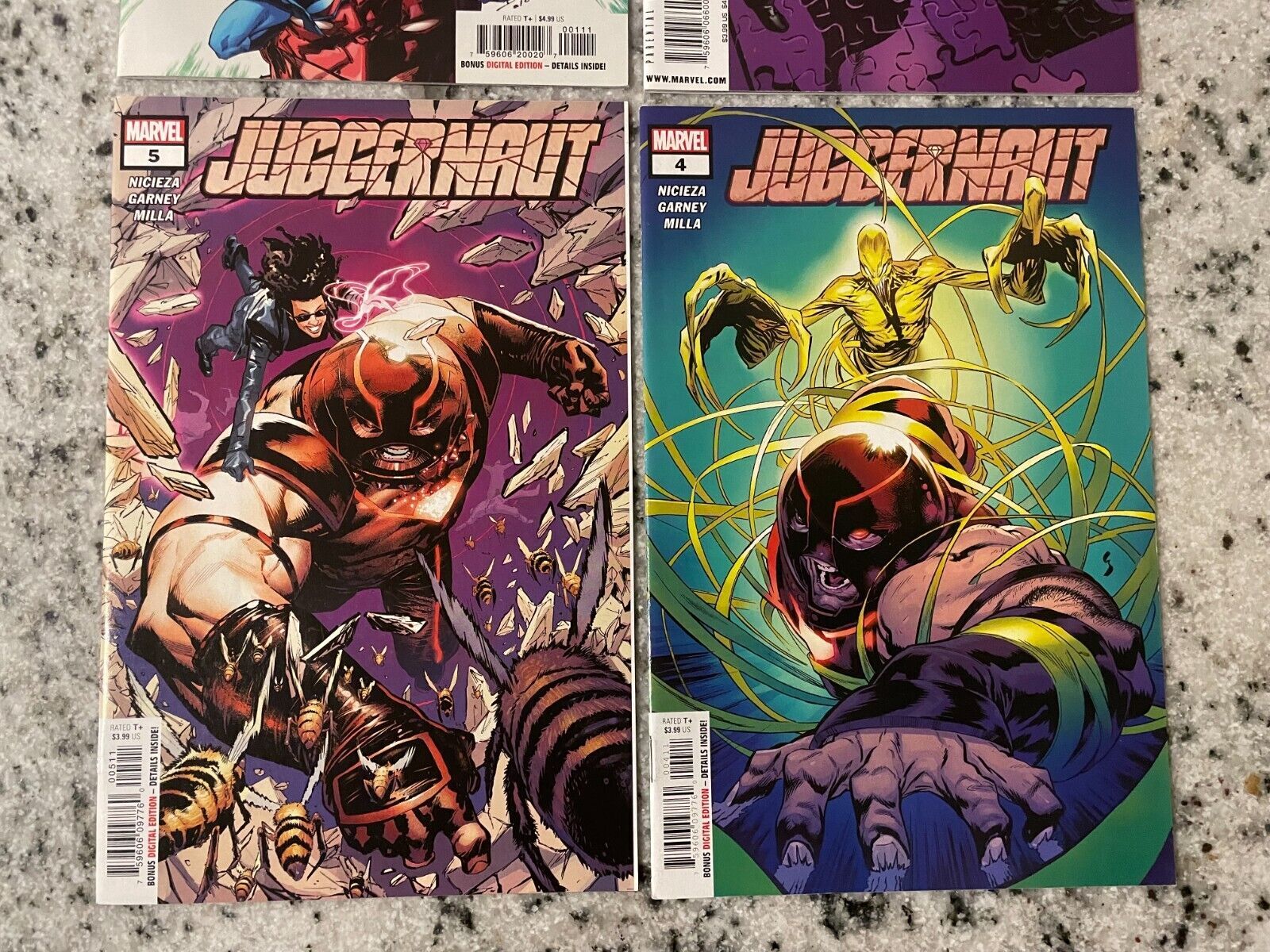 4 Marvel Comics Juggernaut # 4 5 + X-Men Original Sin 1 + Legends # 1 ...