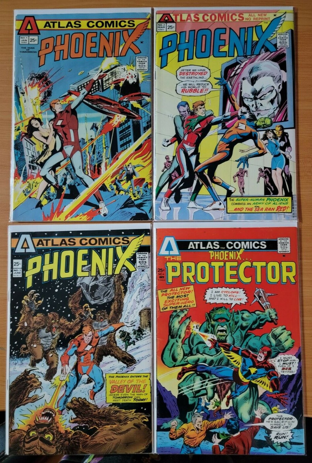 Phoenix 1-4 Complete Set Run! ~ FINE - VERY FINE VF ~ 1975 Atlas Comics ...