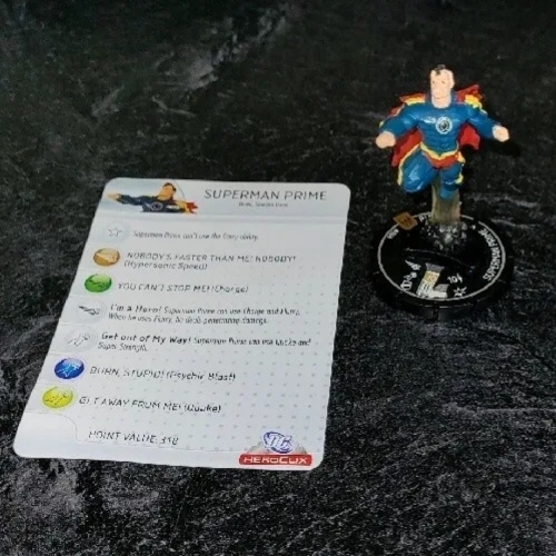 Heroclix Arkham Asylum Superman Prime #060 Super Rare figure w/card ...