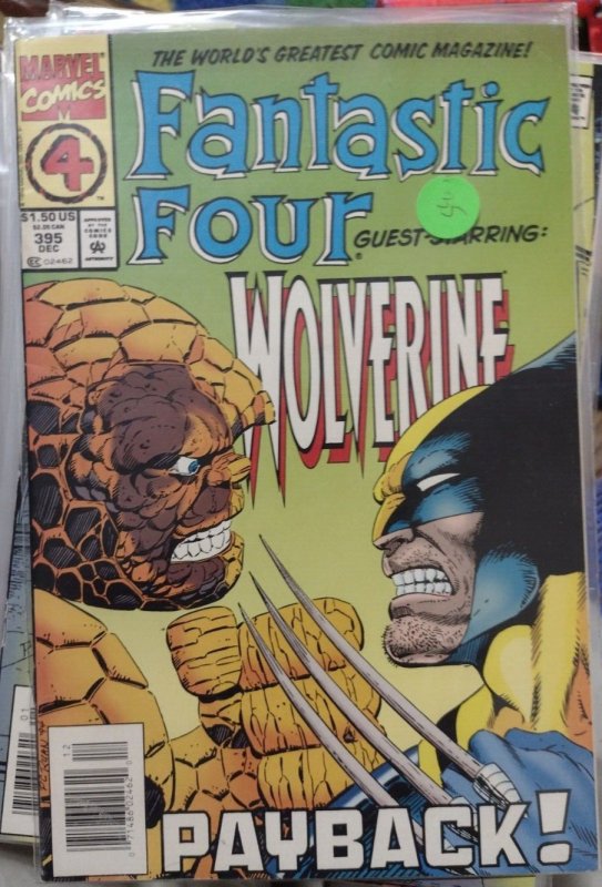 Fantastic Four # 395 1994 MARVEL newstand variant wolverine vs the ...