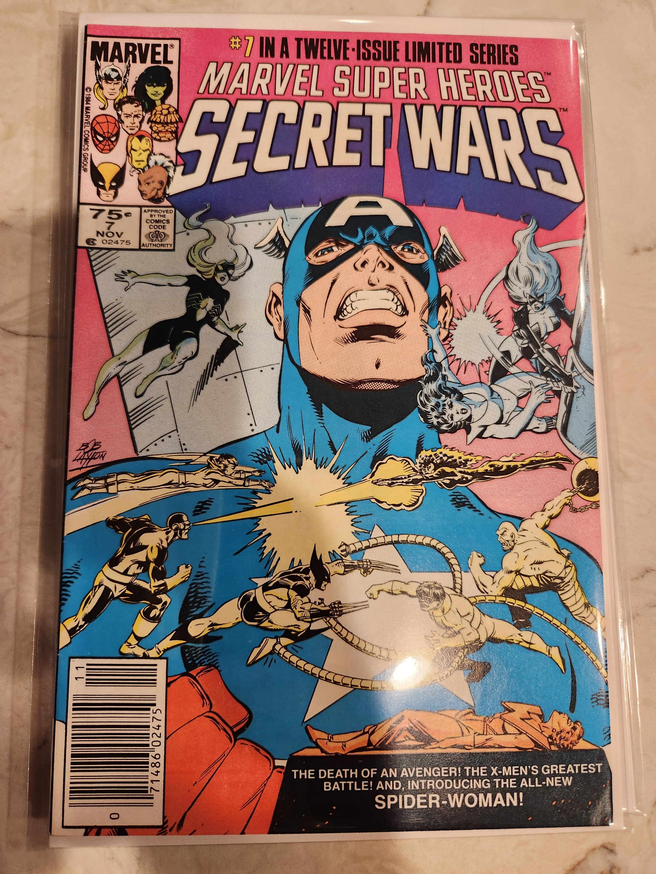 Marvel Super Heroes Secret Wars #7, 1st Julia Carpenter Spider-woman VF ...