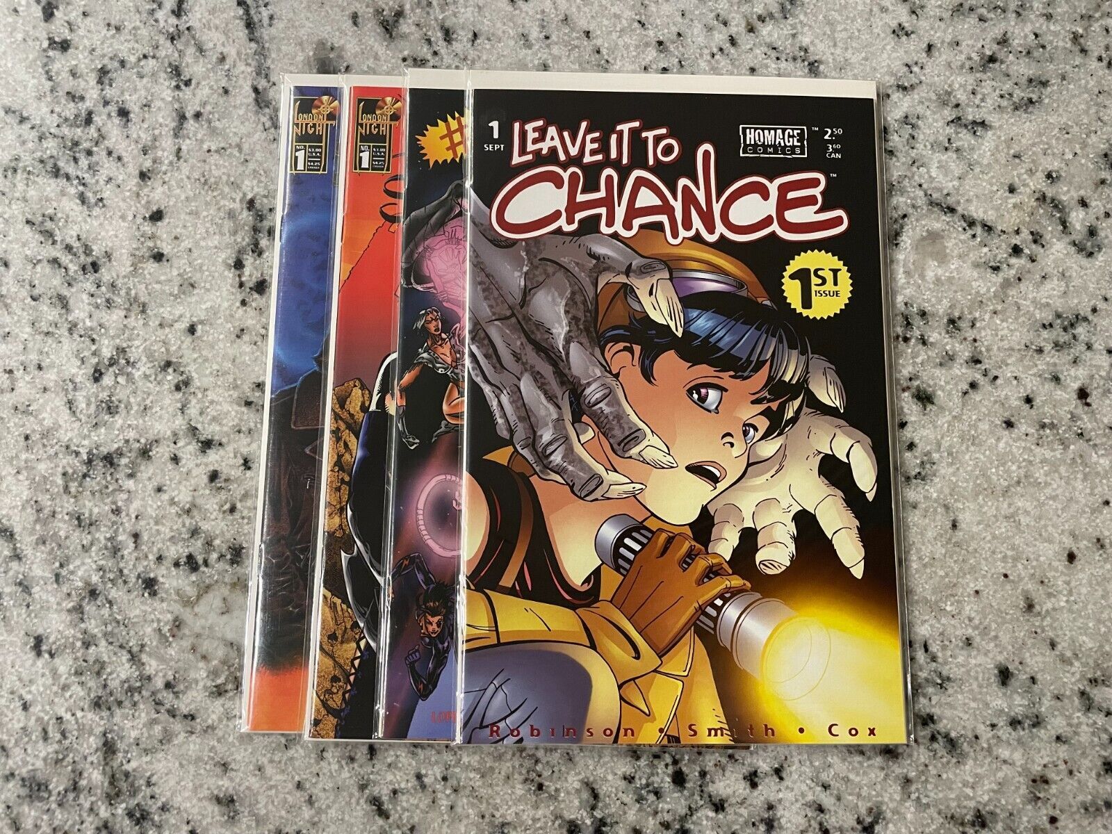 4 Comics Leave It To Chance 1 + Alpha Korps 1 Razor Angel 1 Dead Boys 1 ...