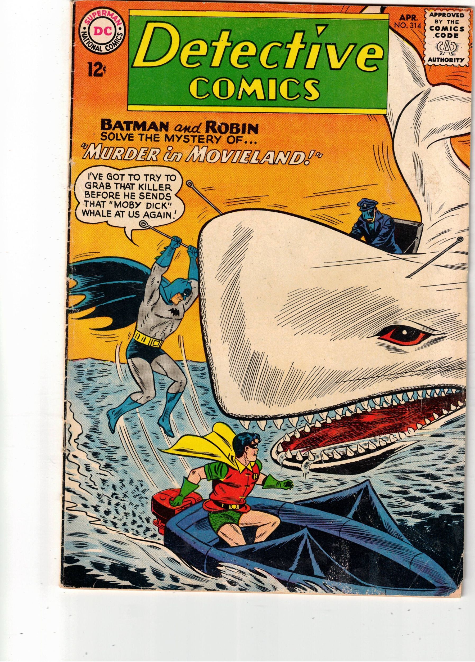 Detective Comics #314 (1963) Mid-Grade Batman, Robin, Giant-Whale! VG ...