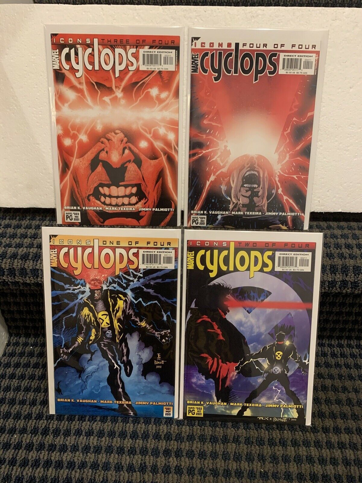 2001 “Icons” CYCLOPS Complete Mini Series, Modern, Marvel #1-4 (X9 ...