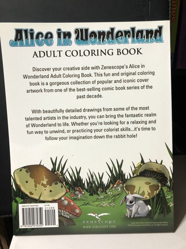 Alice in Wonderland Adult Coloring Book Zenescope Grimm Fairy Tales ...