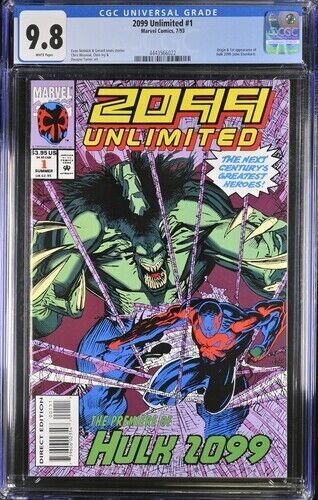 2099 Unlimited #1 1993 Marvel Comics CGC 9.8 1st app Hulk 2099 White ...