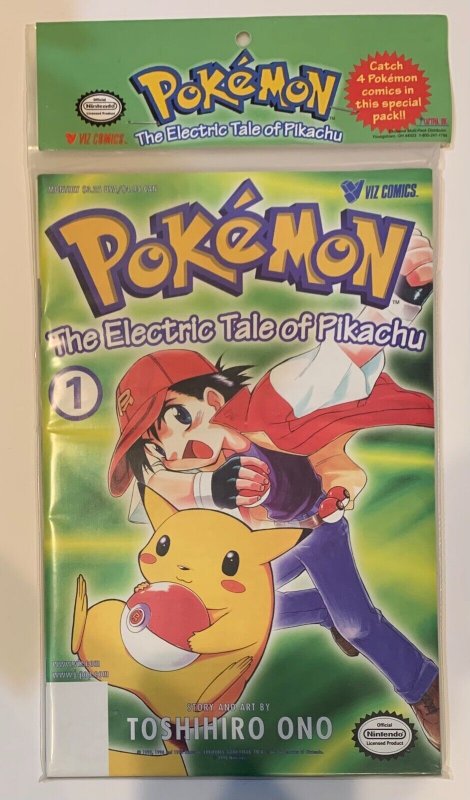 (1999) Pokémon Electric Tale of Pikachu #1 2 3 4 Pre-Bagged 4 Pack Set ...