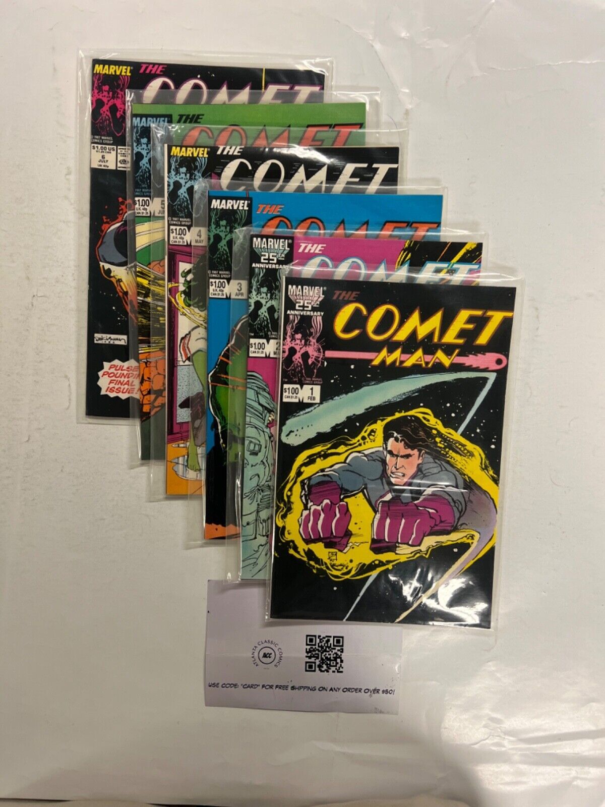 6 The Comet Man Marvel Comic Books # 1 2 3 4 5 6 Avengers Defenders 2 ...