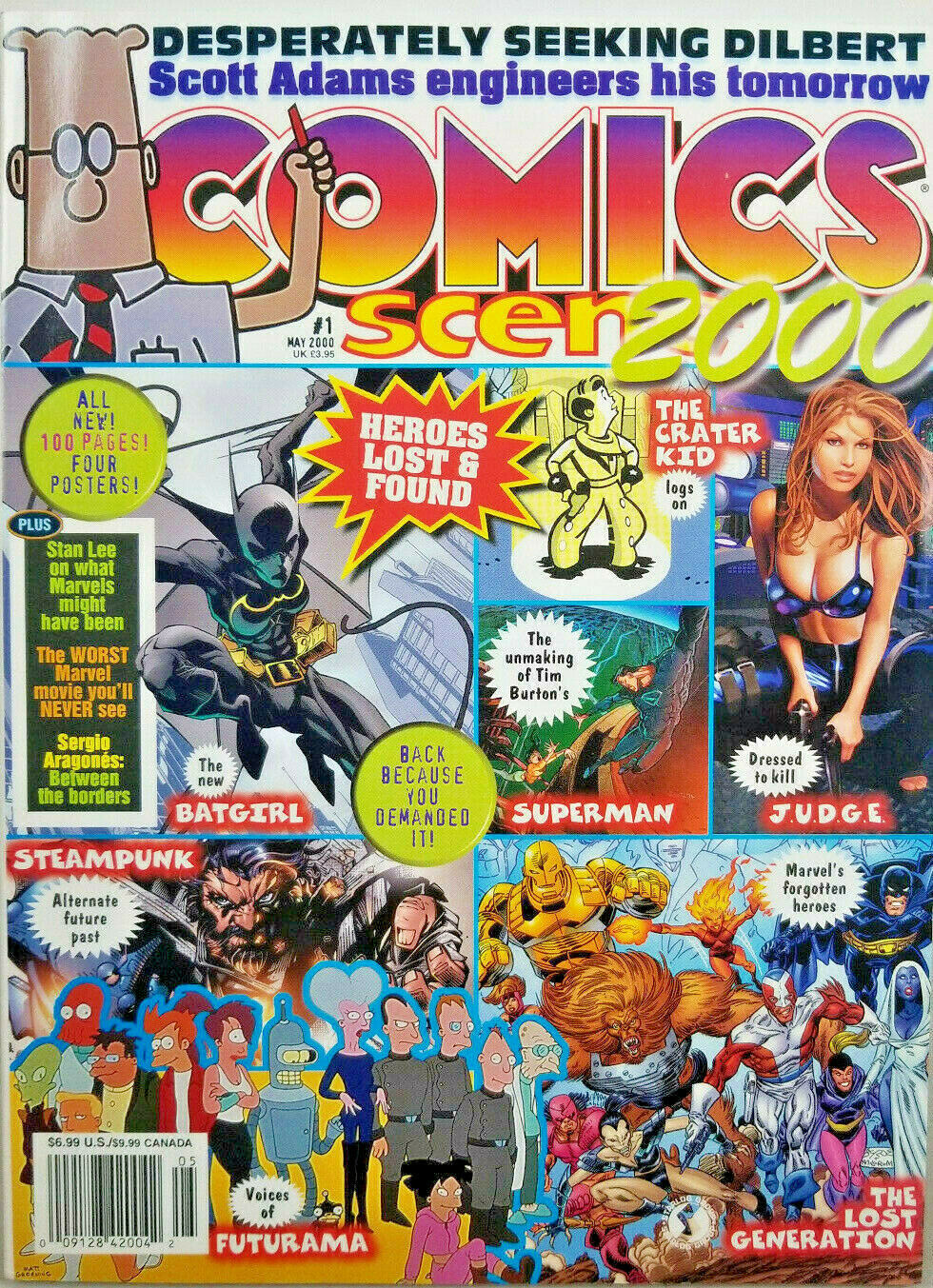 Comics Scene 2000 #1 Magazine Dilbert - Futurama - Steampunk - Superman ...