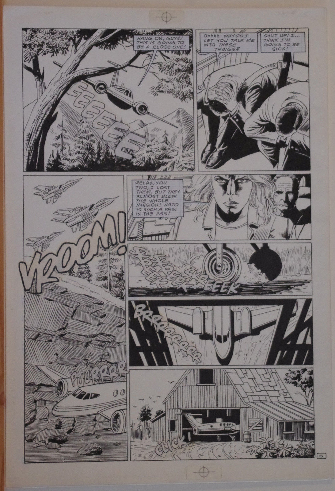 PAUL GULACY / DAN ADKINS original art, CODENAME DANGER #4, pg 15, Pope ...