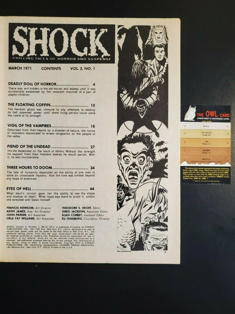 Shock Vol. 3 #1 VF (8.0) 1971 Stanley Pub Vampires! Bondage cover! White Pages| | Comic Books ...
