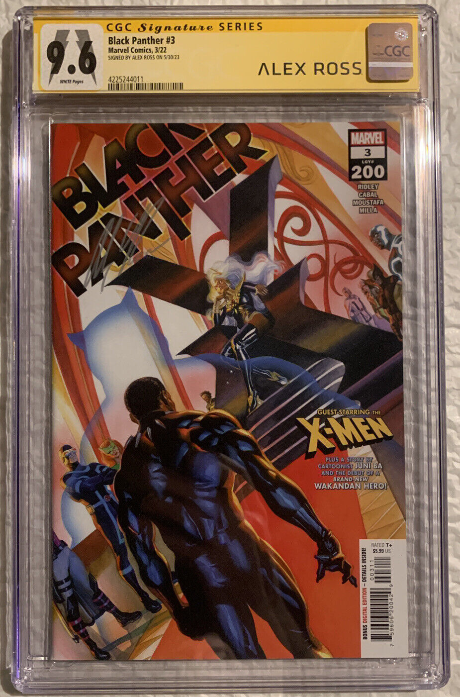 1ST TOSIN ODUYE Black Panther #3 SIGNED BY ALEX ROSS w/ custom label ...