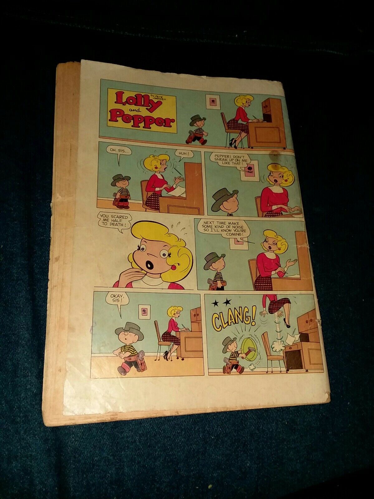 LOLLY AND PEPPER (#2) Four color #940 dell comics 1958 silver age pete ...