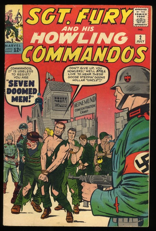 Sgt. Fury and His Howling Commandos #2 VG/FN 5.0 Nazi Cover! | Comic ...
