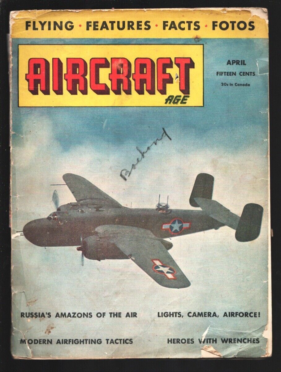 Aircraft Age 4/1944-WWII issue-B-25 Mitchell Bomber on cover-Flying ...
