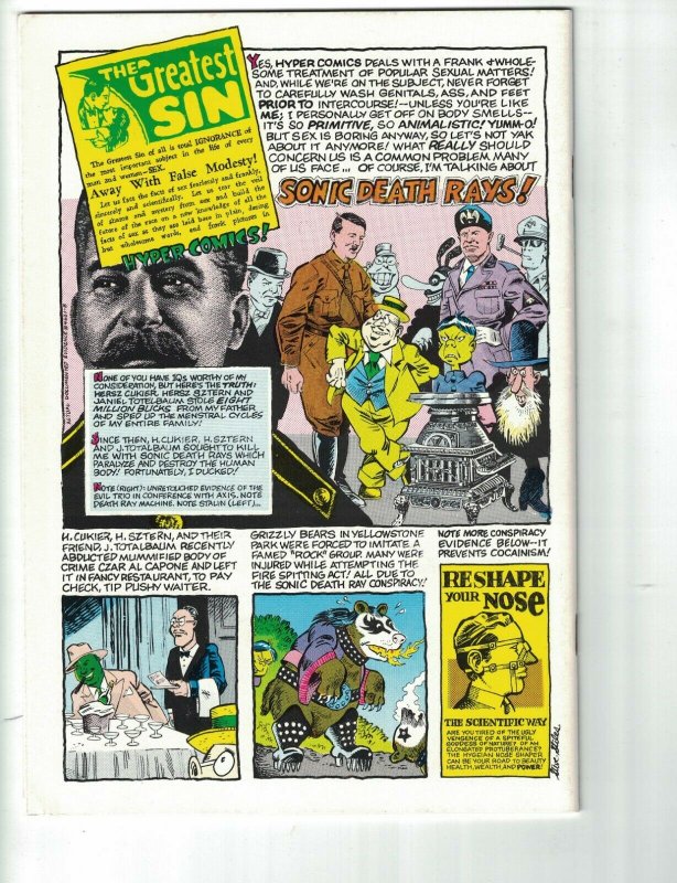 Hyper Comics #1 VF (1st) kitchen sink STEVE STILES underground comix ...