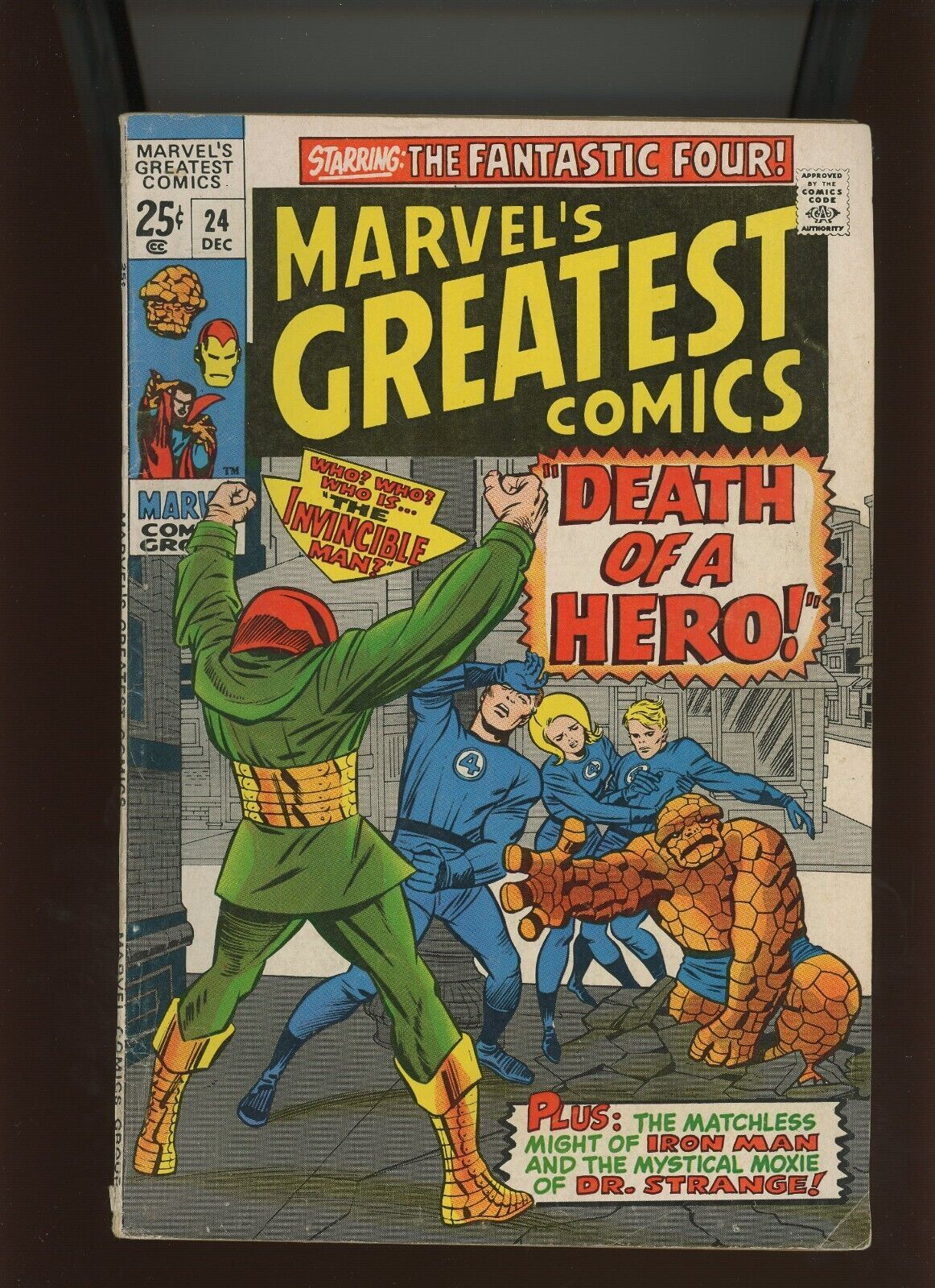 (1969) Marvel's Greatest Comics #24: SILVER AGE! "DEATH OF A HERO!" (3. ...