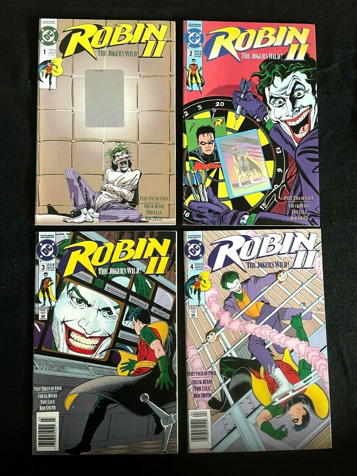 Complete Set of 4 Robin II Joker's Wild 1991 #1 thru 4 3 are variants ...