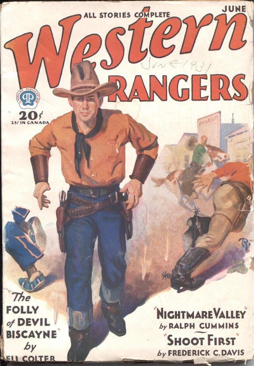 Pulp: Western Rangers--June 1931--“Folly of Devil Biscayne”-Frederick C ...