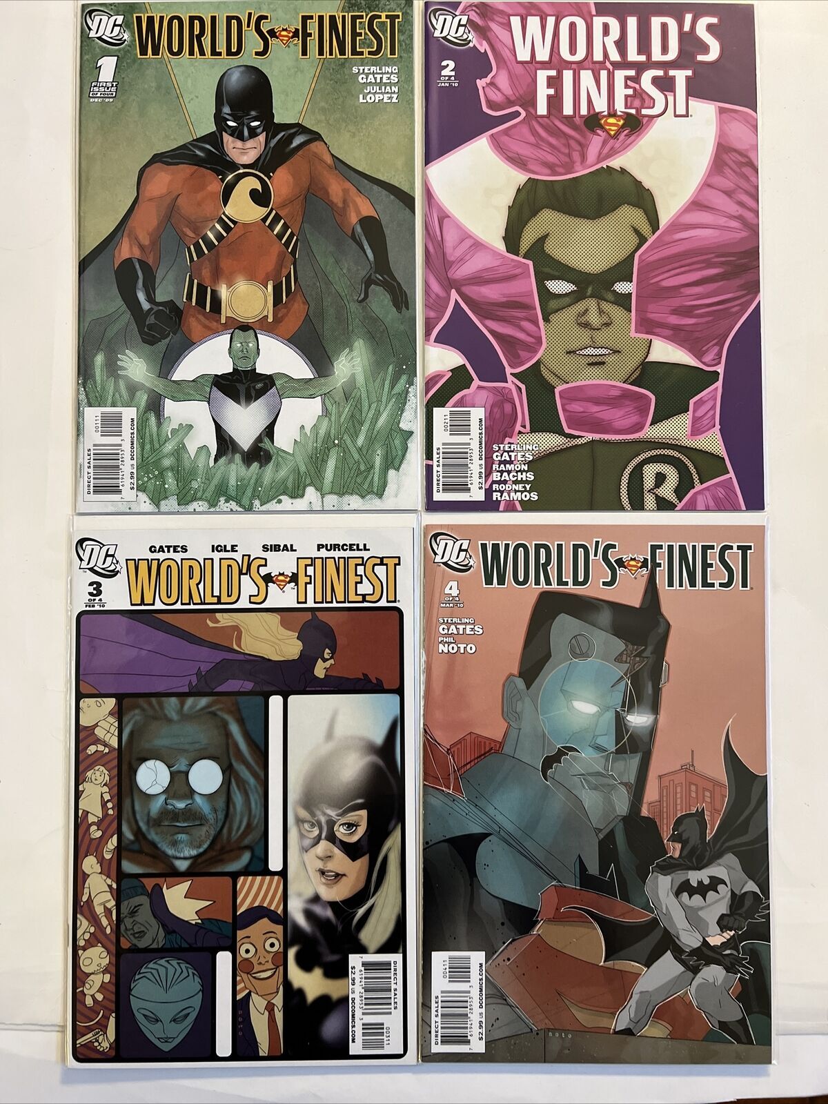World's Finest Complete SET 1-4 RED Robin Batgirl DC 2009 Save Comb ...