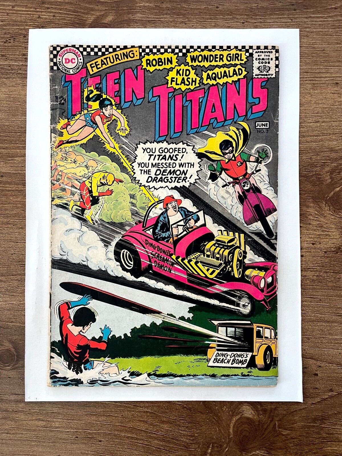 Teen Titans #3 VG/FN DC Silver Age Comic Book Robin Flash Batman ...