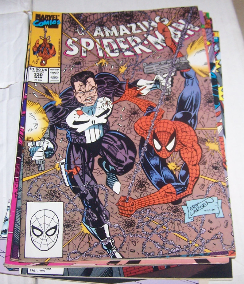 Amazing Spider-Man # 330 1990 MARVEL punisher erik larsen VENOM black ...