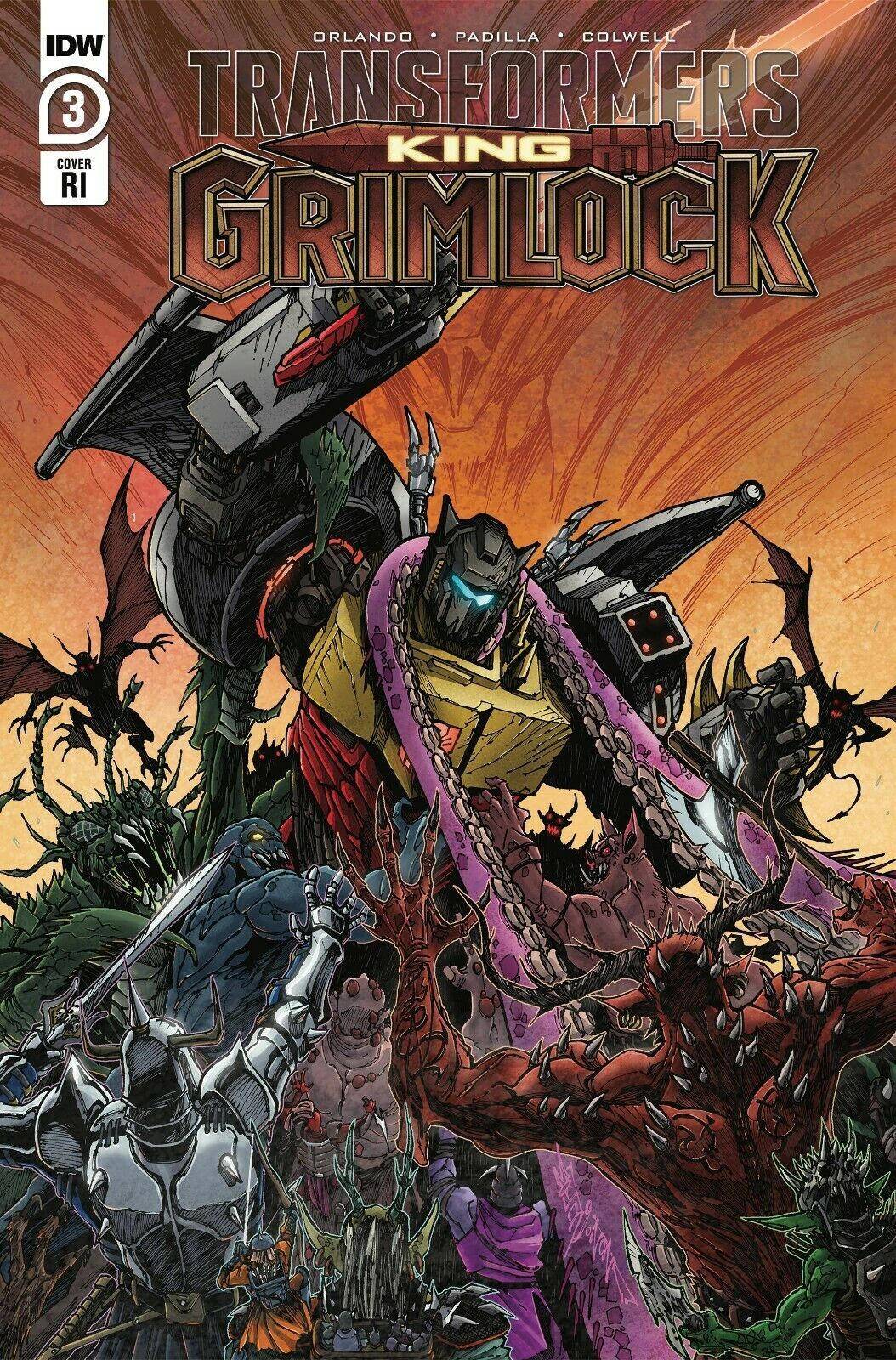 Transformers: King Grimlock #3 Cover a + B + C 1:10 IDW 2021 Presale ...