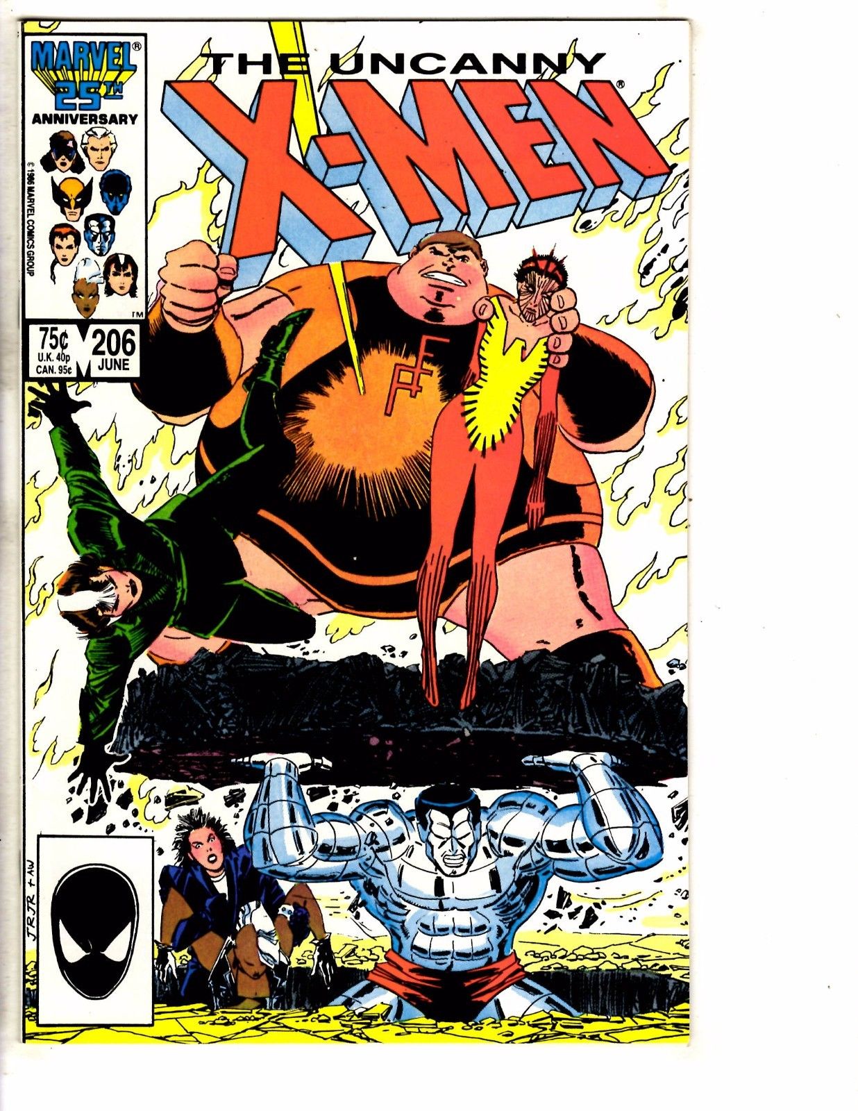 Lot Of 7 Uncanny X-Men Marvel Comic Books # 205 206 208 209 225 226 238 ...