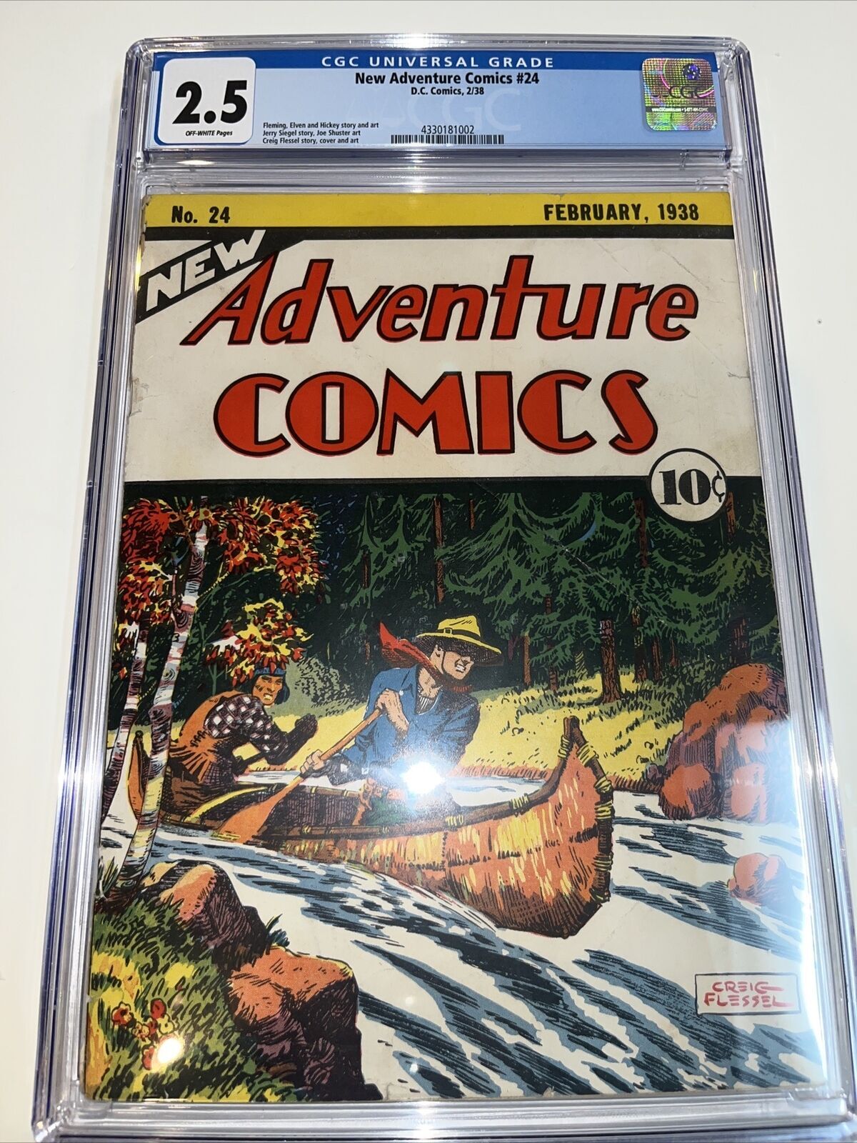 New Adventure Comics (1938) # 24 (2.5 CGC) Jerry Siegle • Joe Shuster ...