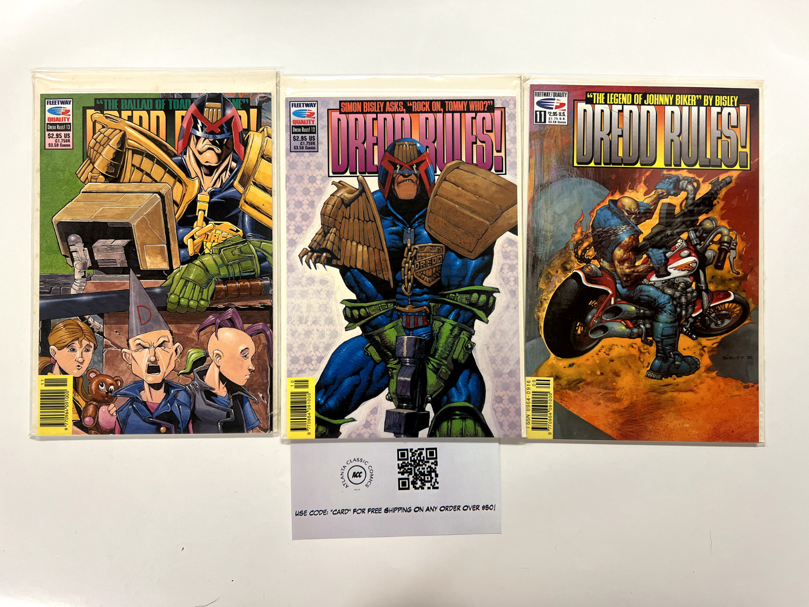 3 Dredd Rules Fleetway Quality Comic Books # 11 12 13 95 JS18 | Comic Books - Modern Age / HipComic